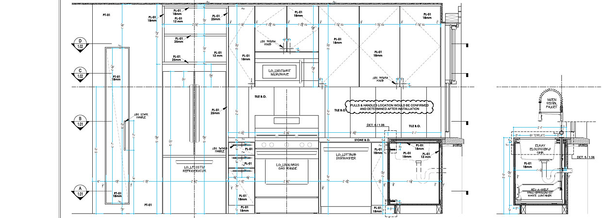 Kitchen Cabinets Shop Drawings