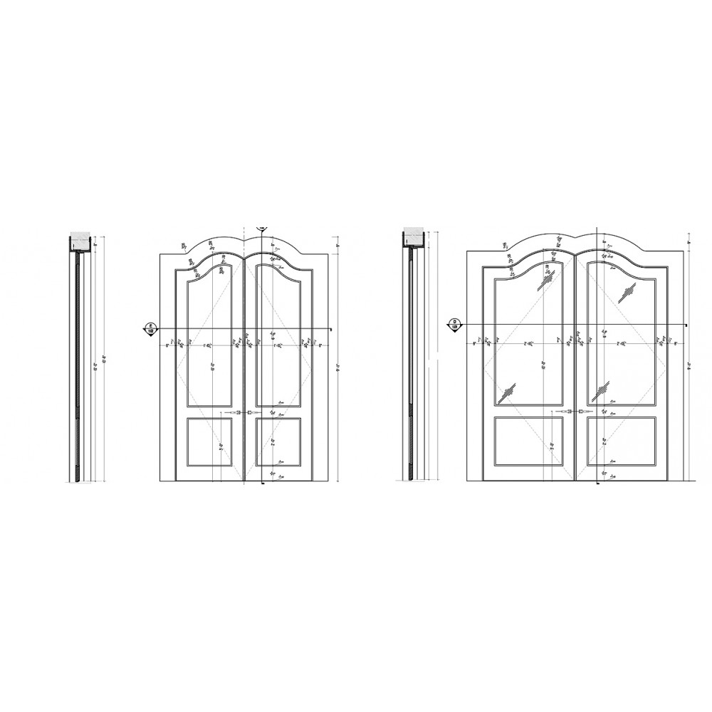 Custom wood doors shop drawings