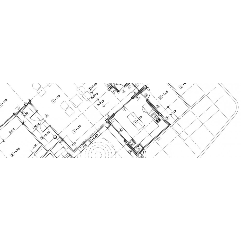 Architectural drafting of scanned old floorplan in AutoCAD
