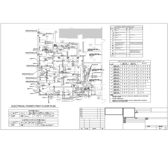 Electrical Shop Drawings With Hardware Schedule