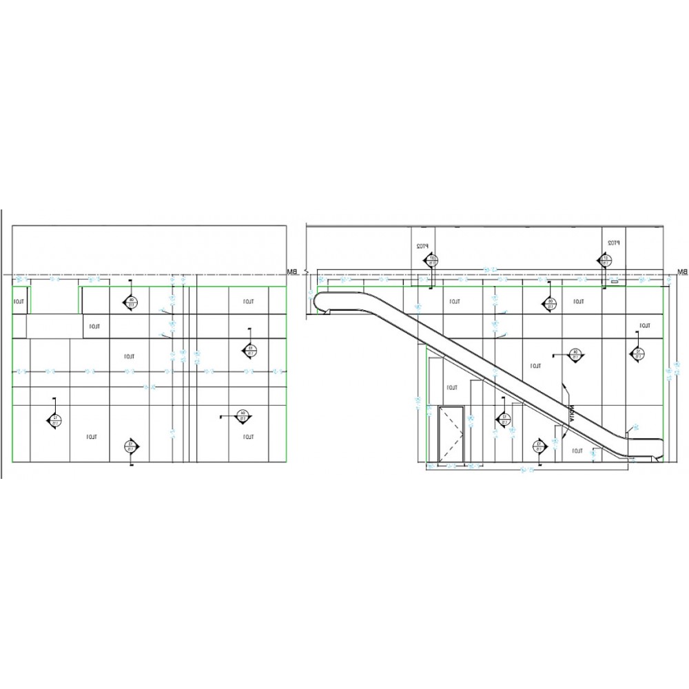 Stone and tile shop drawings for the building complex renovation.