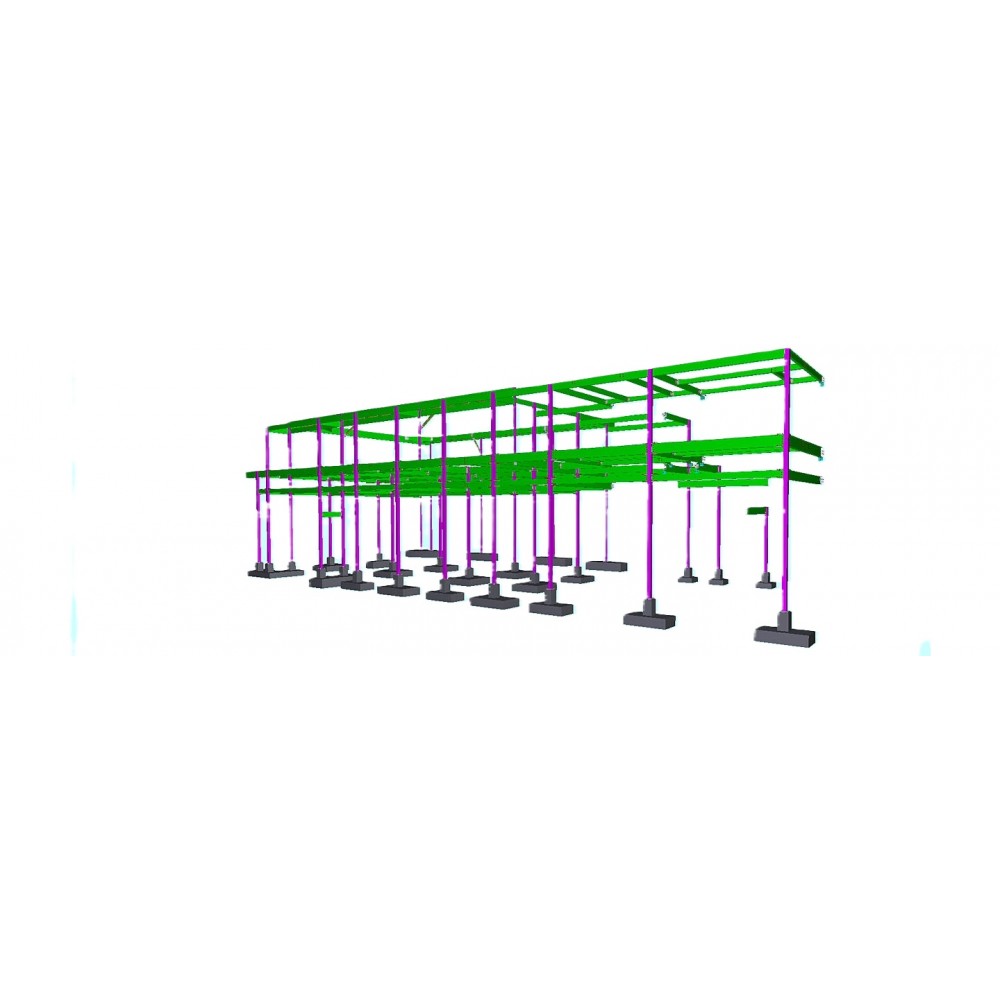 Structural steel shop drawings with erection and fabrication drawings