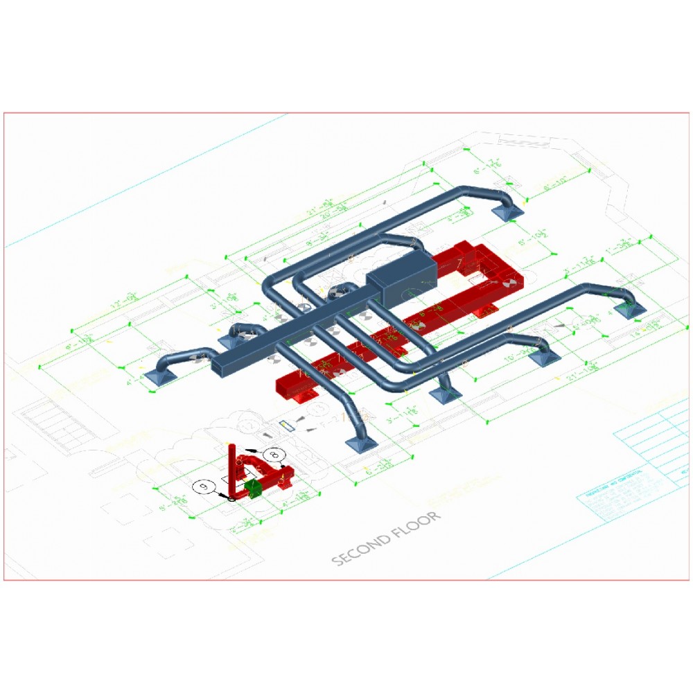 Duct work modifications and equipment installation Shop Drawings