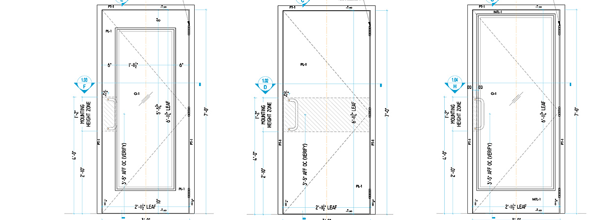 Interior Doors Shop Drawings With Hardware Schedule
