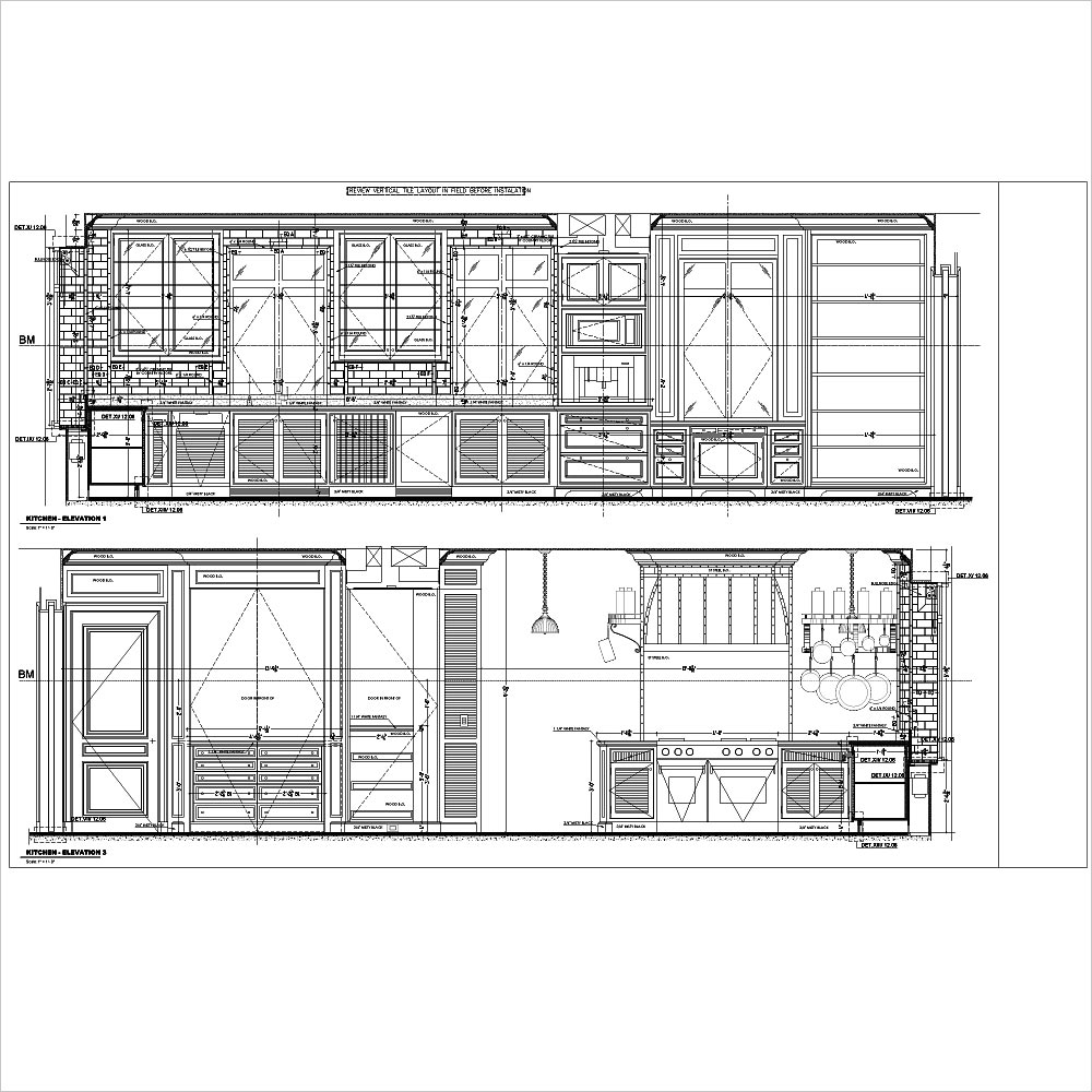 Kitchen shop drawings needed for remodeling project.
