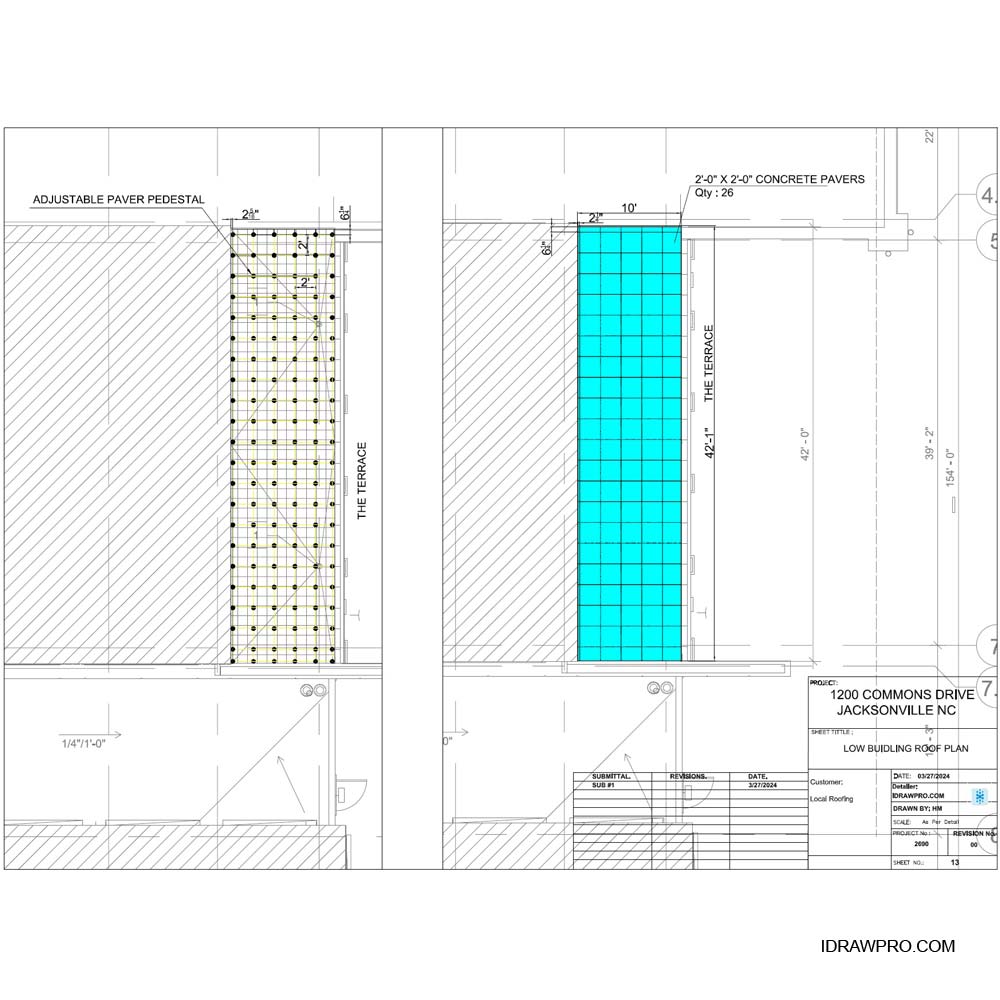 Roofing and associated flashings shop drawings