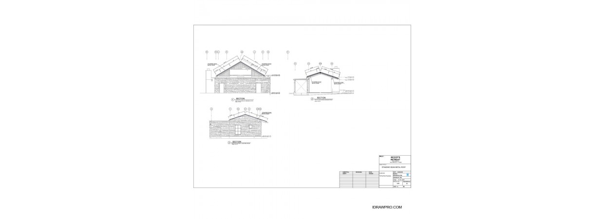 Roofing and associated flashings shop drawings