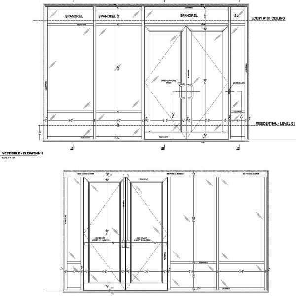 Storefront shop drawings needed for submittals