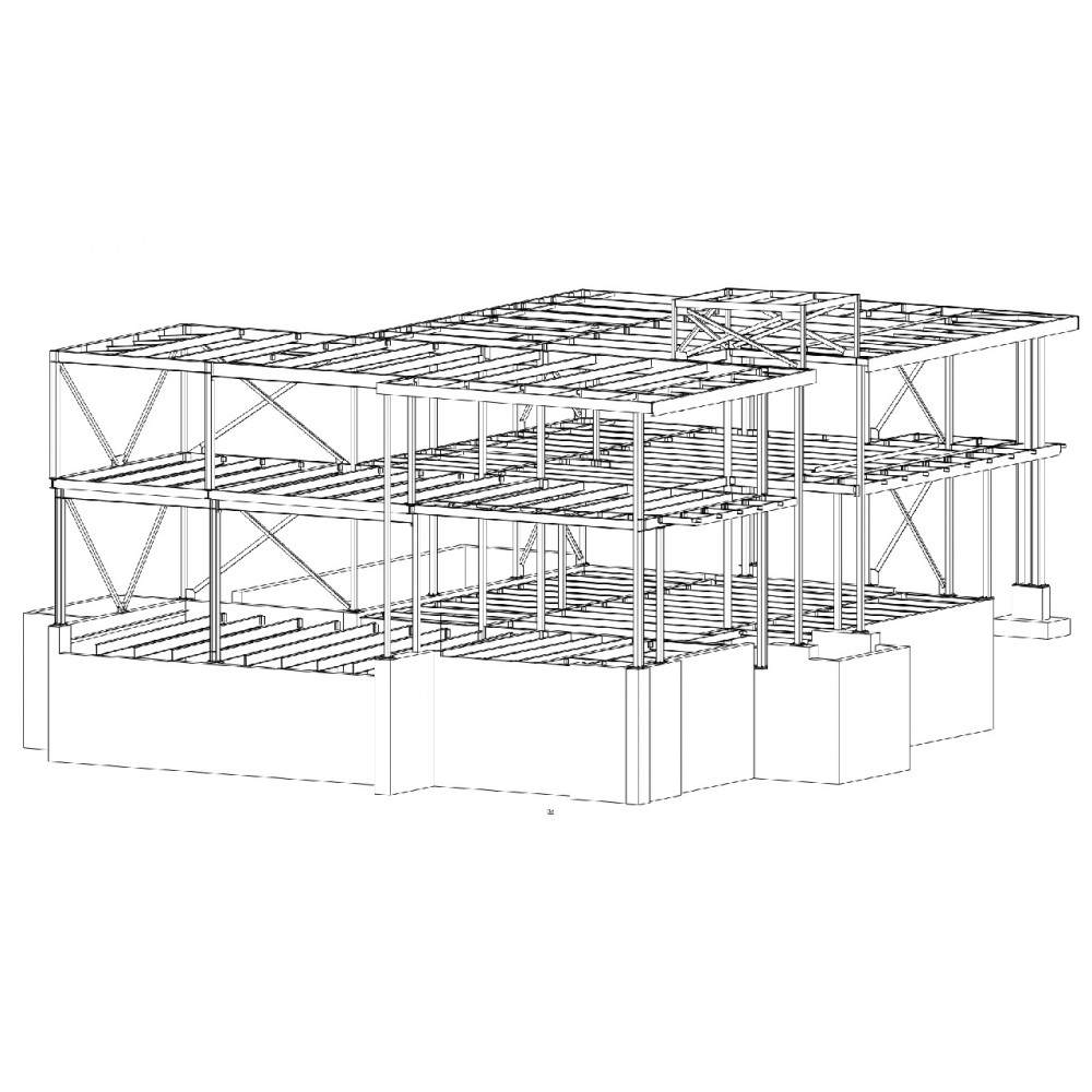Structural Steel and Decking Shop Drawings with 3D Model and Data for ...