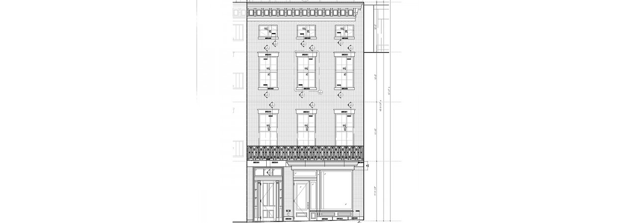 Brownstone shop drawings for window trim, band and steps