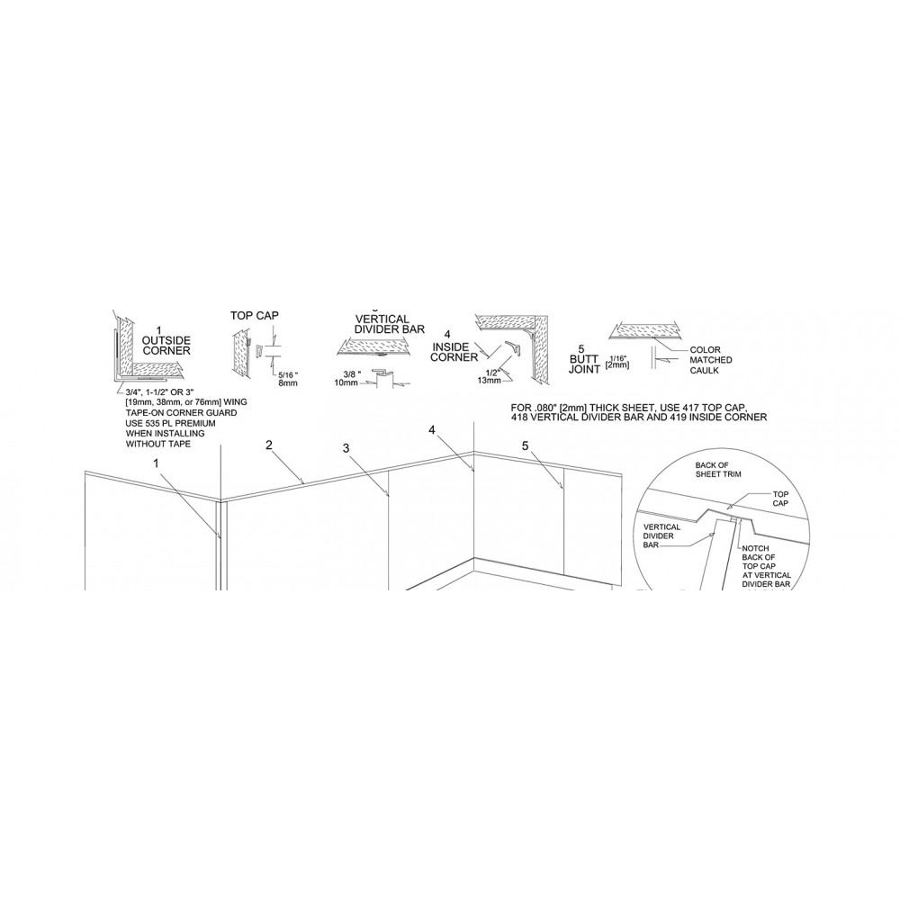 Wall protection shop drawings