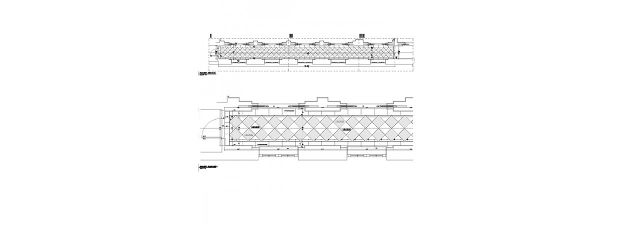 Stone floor and wall tile shop drawings for Hotel building.