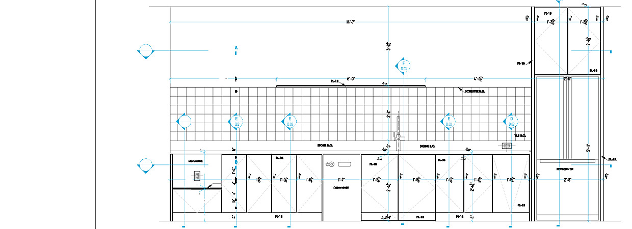 Kitchen shop drawings needed for remodeling project.