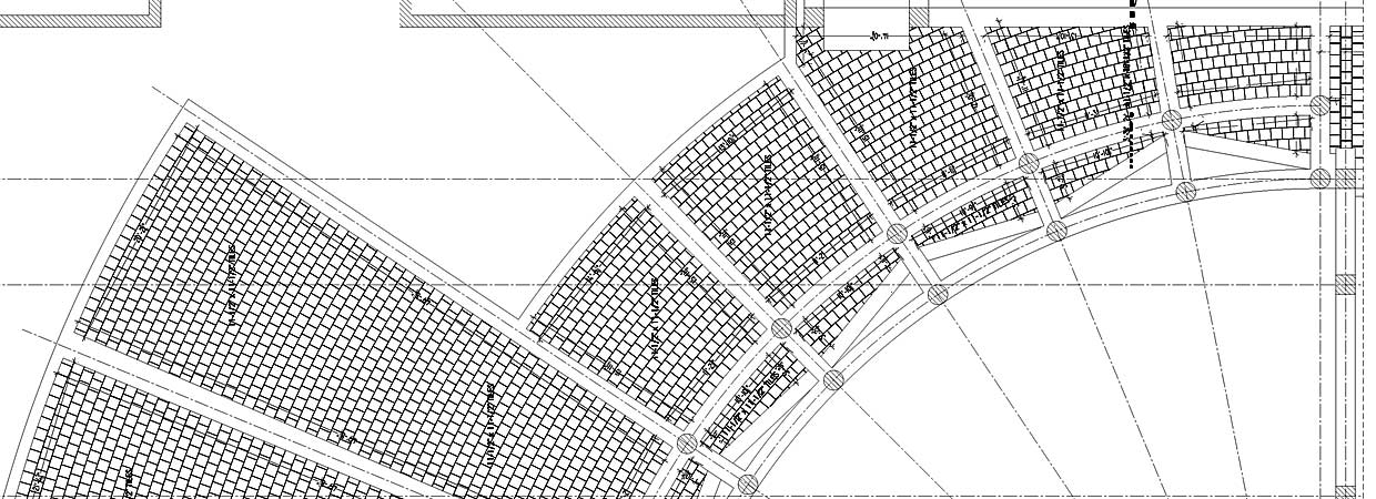College Courtyard tiles layout shop drawings