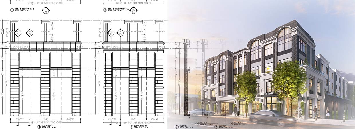 Cast Stone Shop Drawings with cut tickets and setting drawings