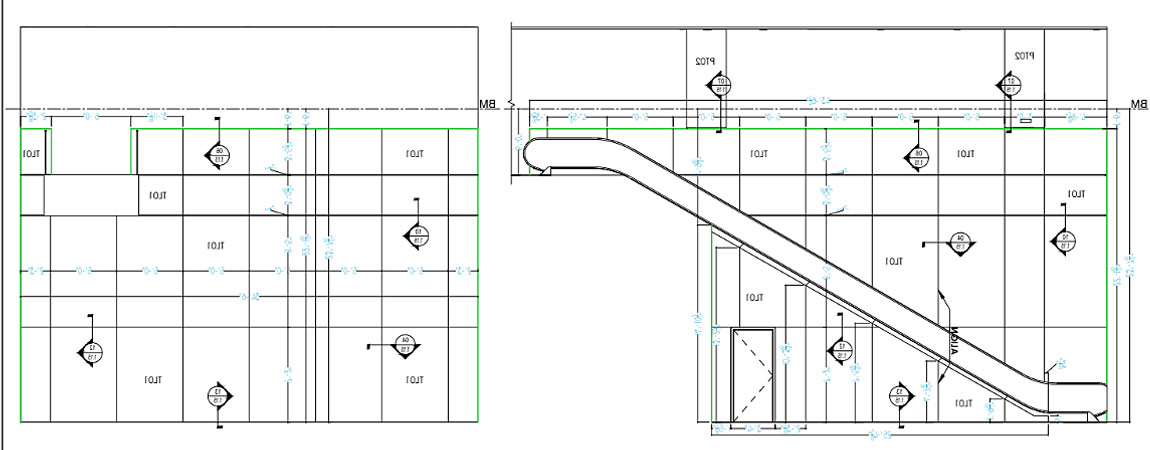 Stone and tile shop drawings for the building complex renovation.