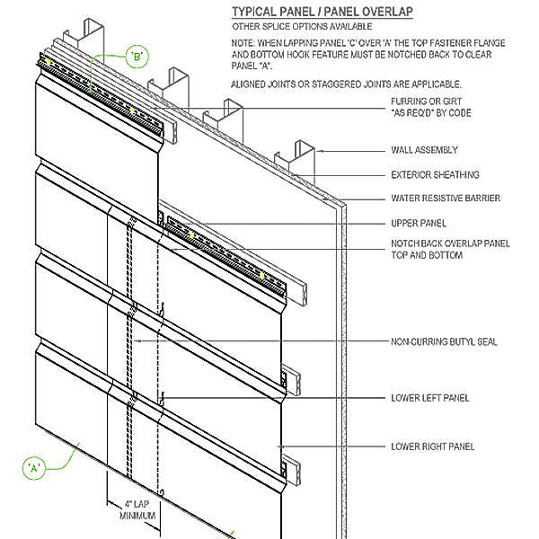 Shop drawings for approximately 4000 SF Firestone® metal panels
