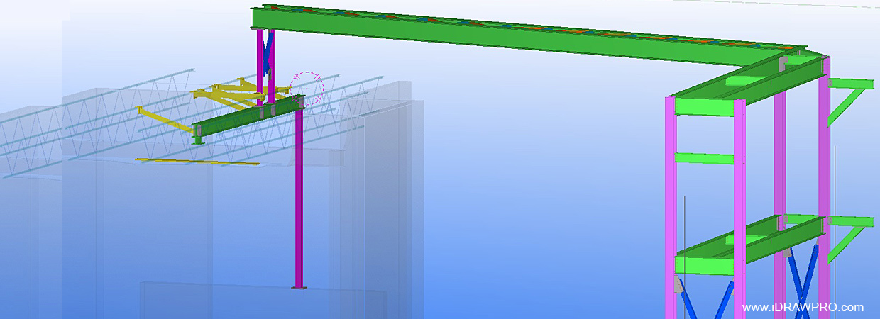 Shop drawings for pipe bridge and framing