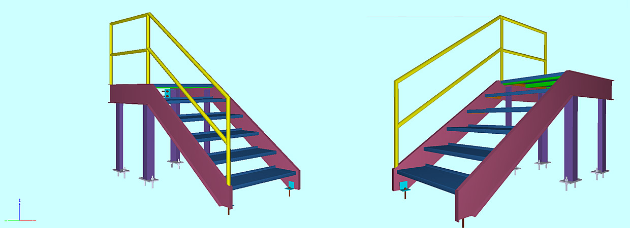 I need simple metal stairs shop drawings for permit.