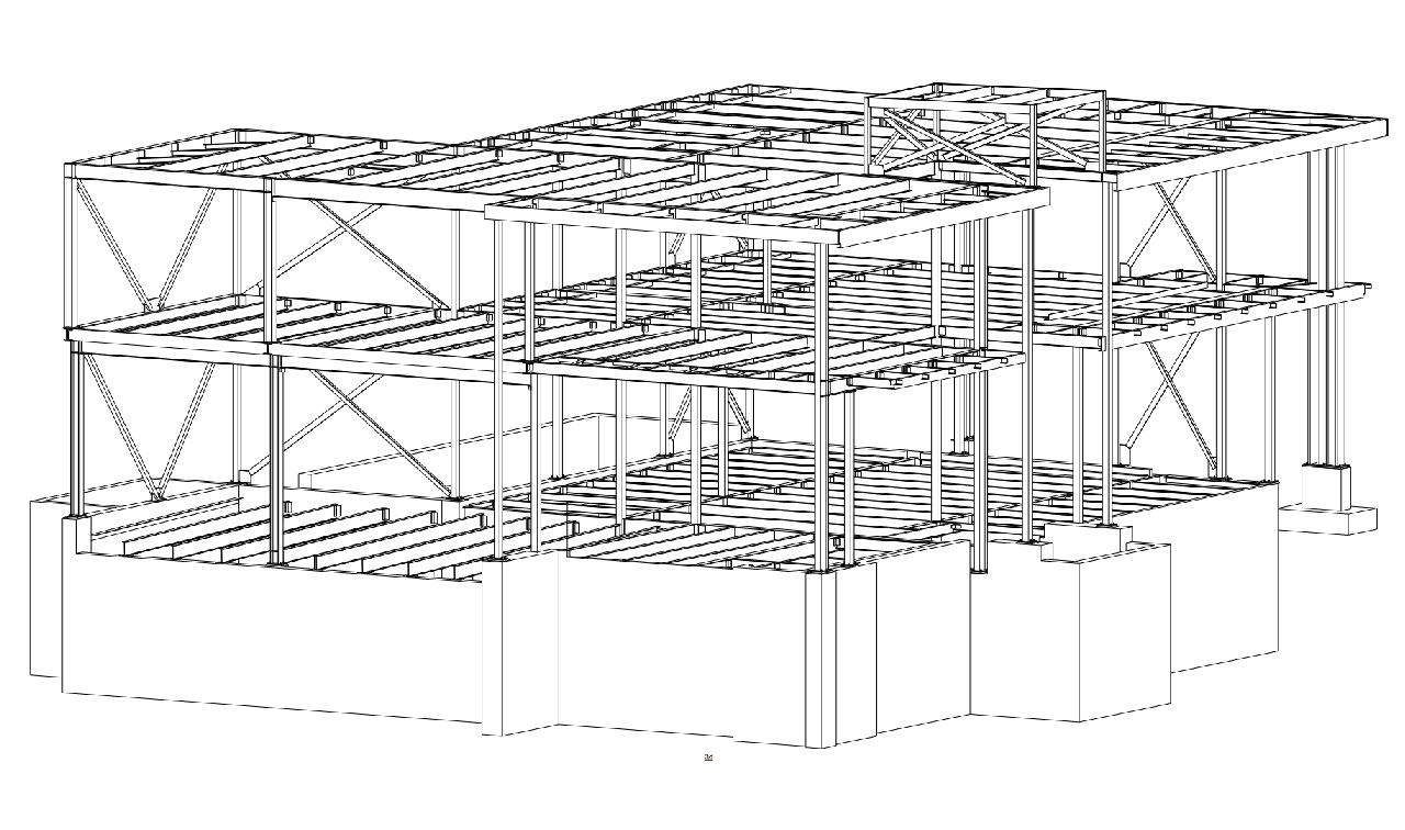 Structural Steel and Decking Shop Drawings with 3D Model and Data for ...