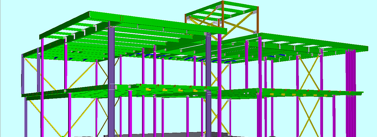 Structural Steel and Decking Shop Drawings with 3D Model and Data for ...